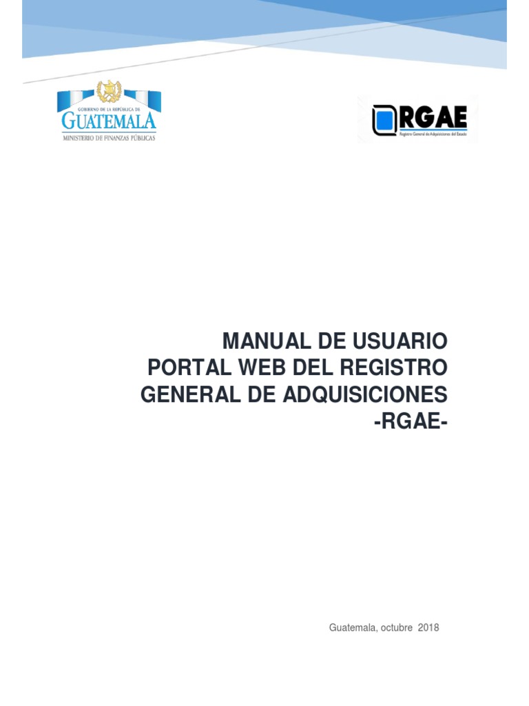Manual de Usuario Portal Web Del RGAE | PDF | Sitios web | Red mundial