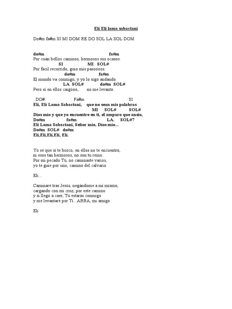 Elí Elí Lama Sabactani | PDF