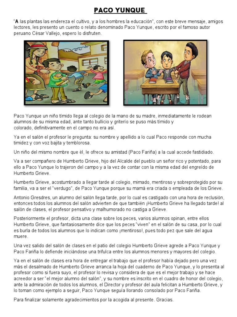 Paco Yunque | PDF Paco Yunque | PDF