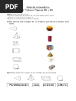 Evaluación Figuras 2D y 3D Primero Básico | PDF | Rectángulo ...