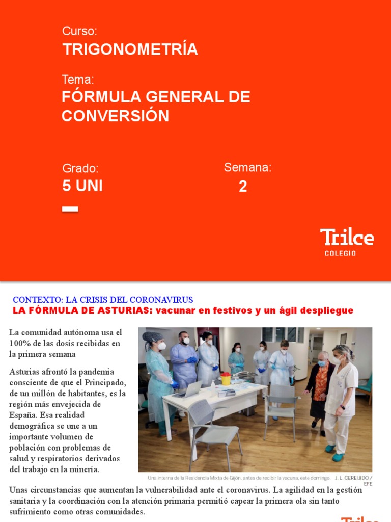 T - 5to UNI - Fórmula General de Conversión | PDF | Medida Geométrica ...