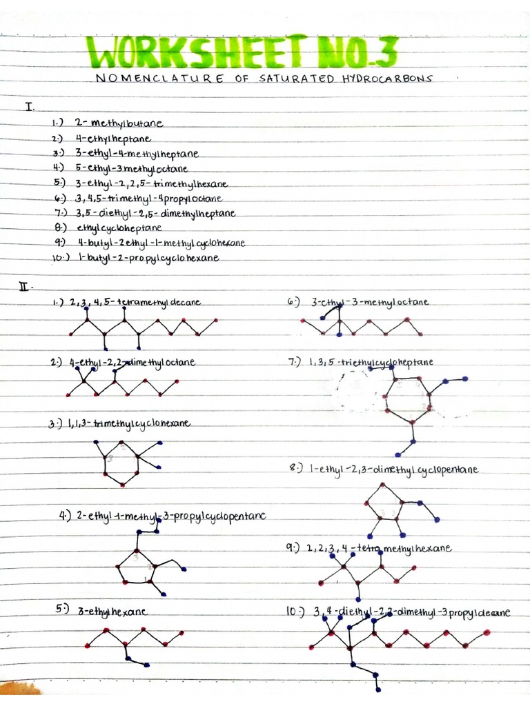 Worksheet3 Chem PDF | PDF