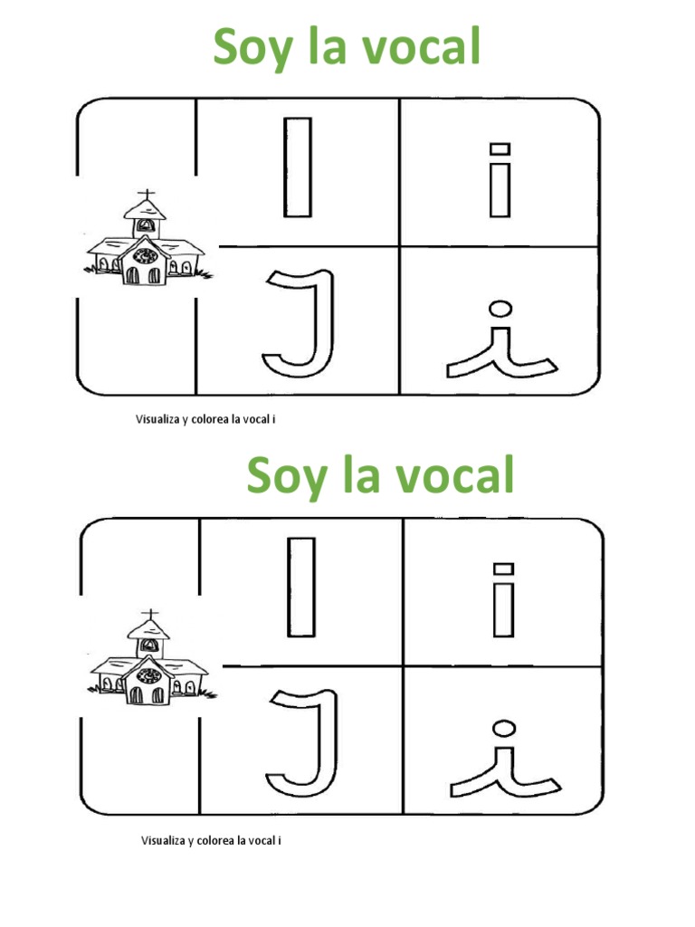 Visualiza y Colorea La Vocal I | PDF
