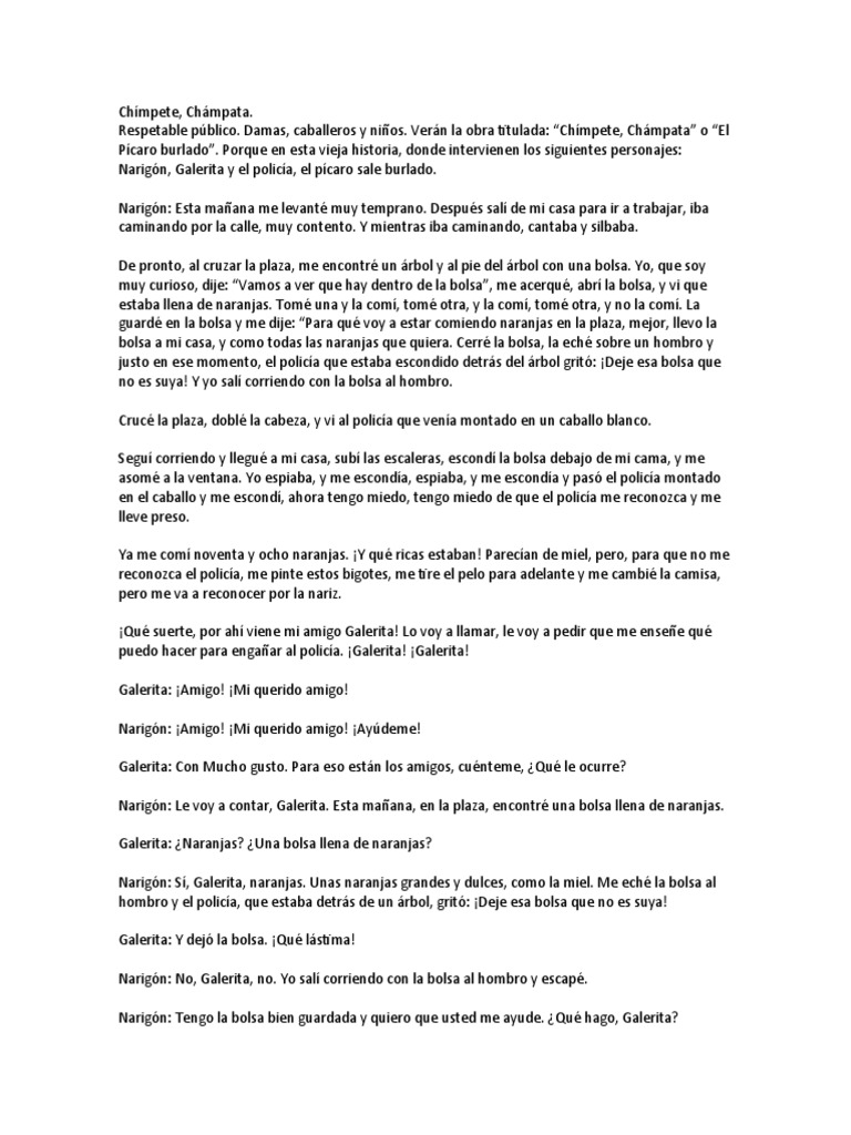 Narigón y el Truco de Chímpete Chámpata | PDF