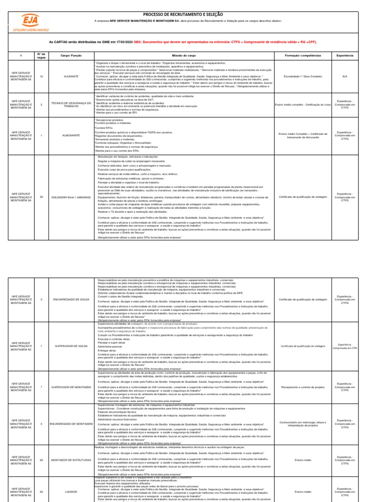 Manual NPE SRVICE 17.03.23 | Download grátis PDF | Qualidade (negócios ...
