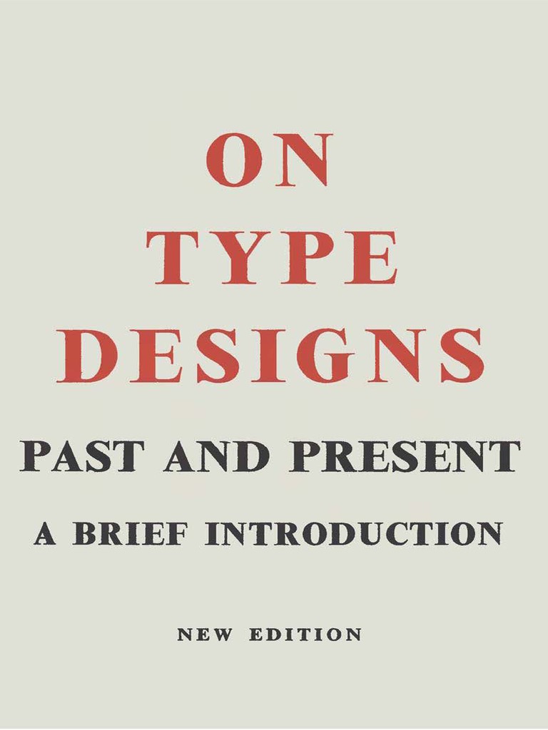 On Type Designs - Past and Present - Stanley Morison | PDF | Johannes ...
