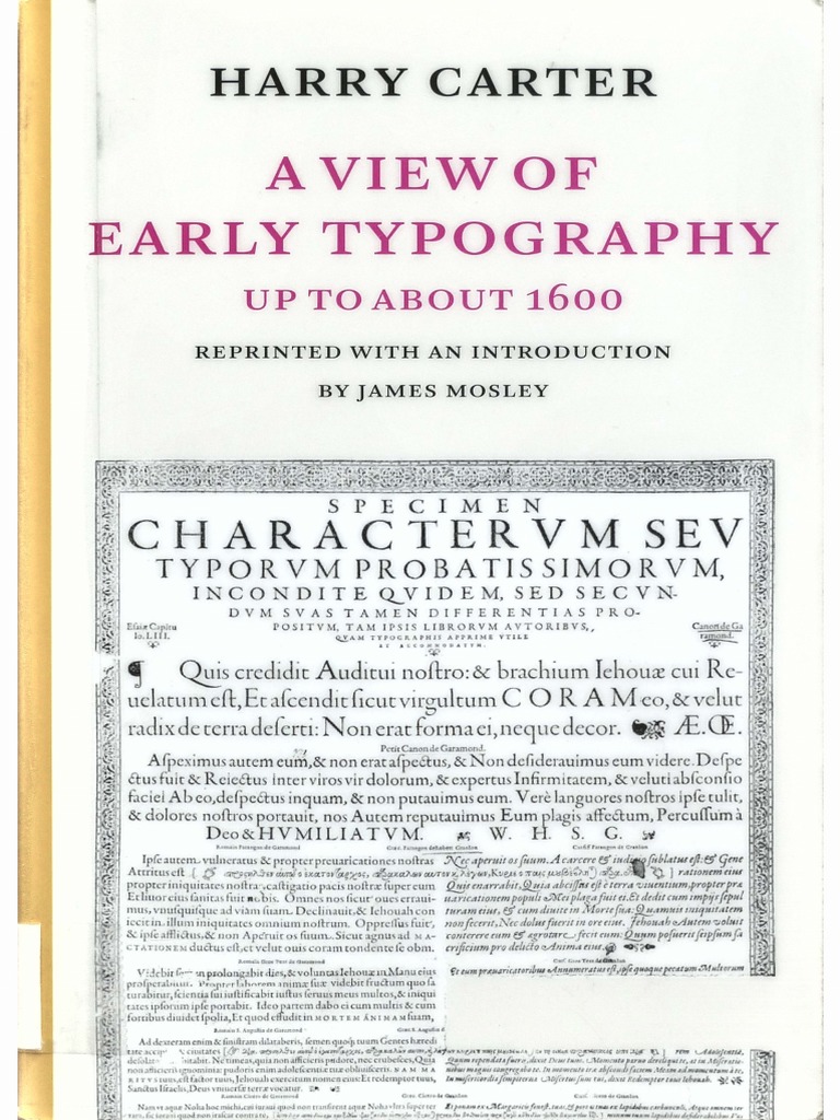 View of Early Typography Up To About 1600, A - Harry Carter PDF ...