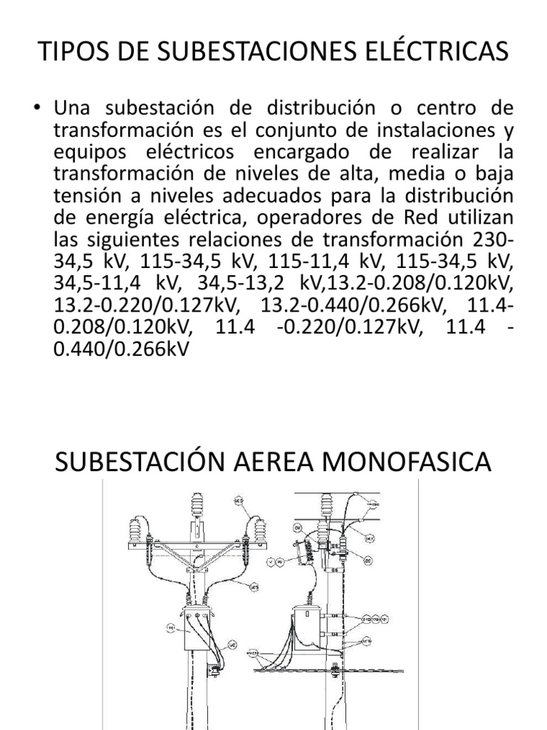 Tipos de Subestaciones Eléctricas | PDF