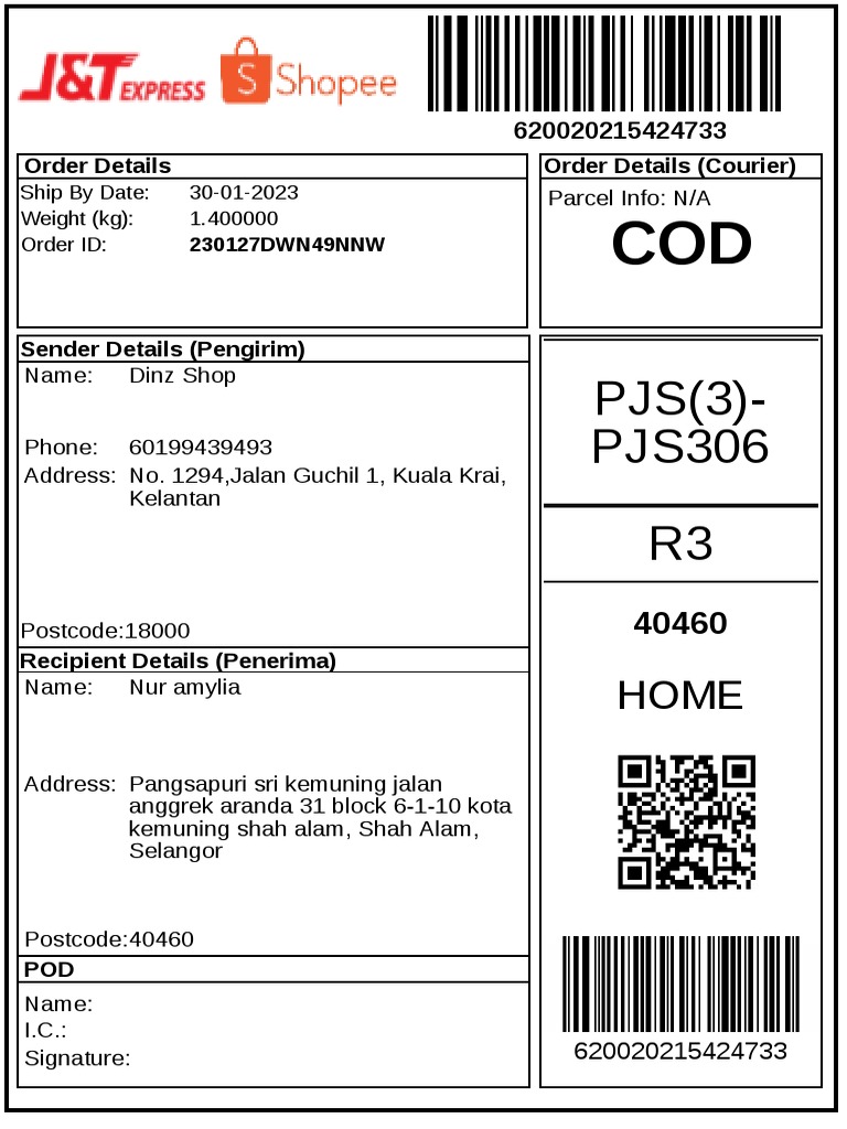 S - Air Waybill - Standard Delivery - 5 PDF | PDF | Malaysia