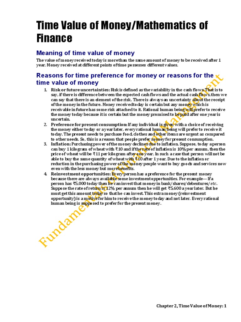 CH 2 Time Value of Money | Download Free PDF | Present Value | Time Value Of Money