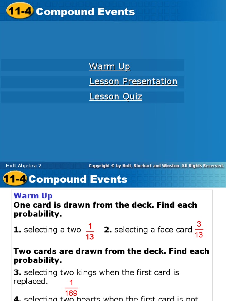 Compound Events | PDF