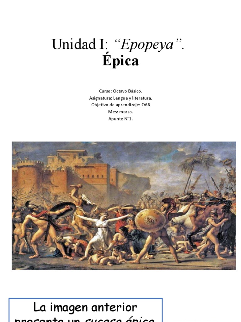 PPT NARRACIÓN ÉPICA.pptx | PDF