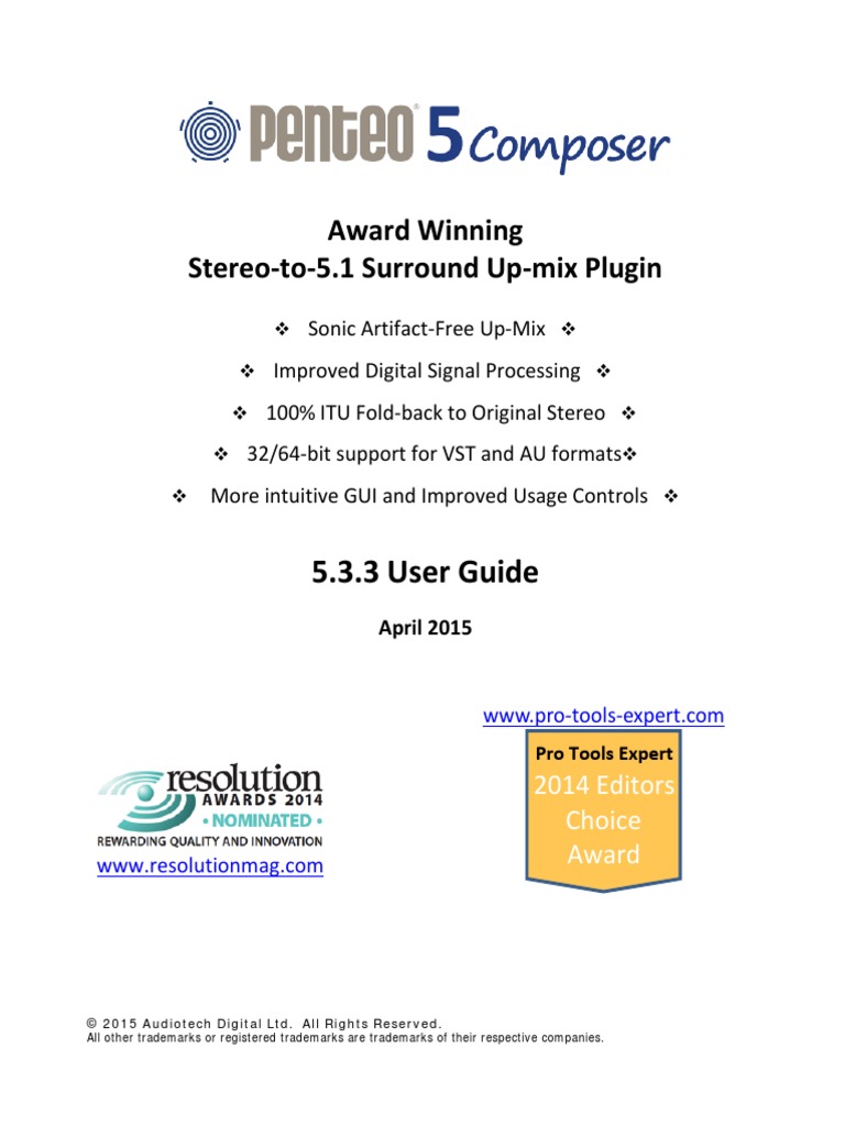 Penteo 5 Composer 5.3.3 User Guide PDF | PDF | Sound Technology | Sound ...