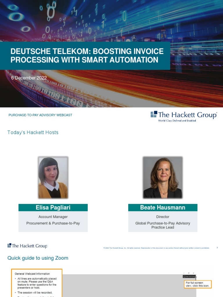 Hackett Member Webcast DTSE Smart Invoice Processing 221206 PDF | PDF | Accounts Payable | Invoice