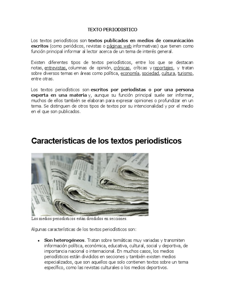 Texto Periodistico | PDF