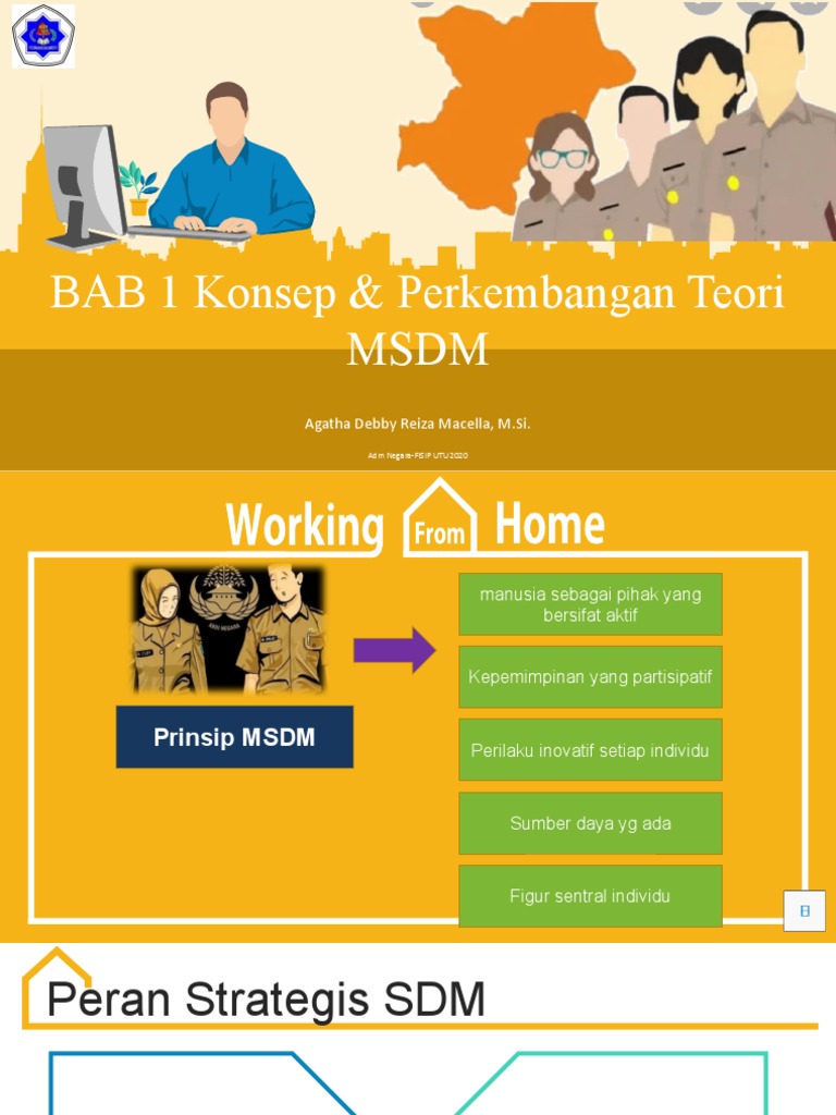 BAB 1 Konsep & Perkembangan Teori MSDM: Agatha Debby Reiza Macella, M.Si | PDF