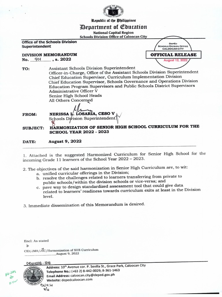 DM-No.-401-s.-2022-Harmonization-of-Senior-High-School-Curriculum-for ...