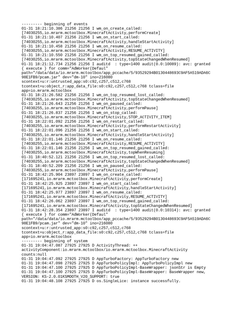 Toolbox Log Snapshot | PDF | Software | Programming Paradigms