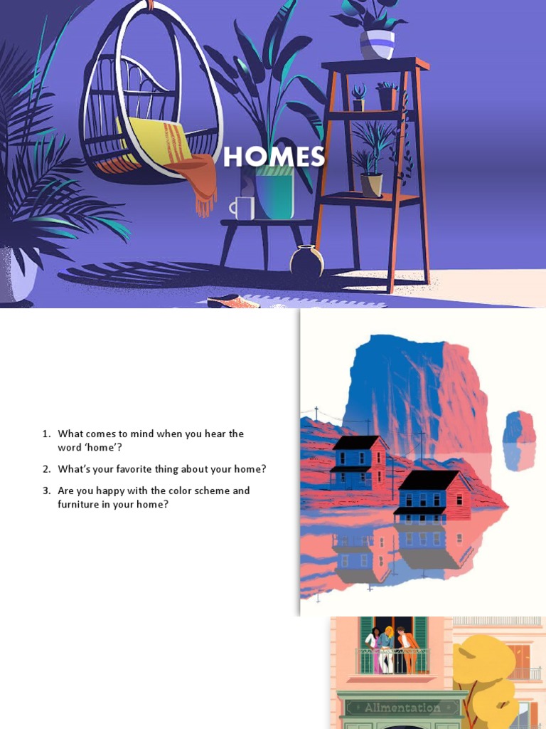 English Speaking Lesson Topic HOMES For Intermediate | PDF | Cooking ...