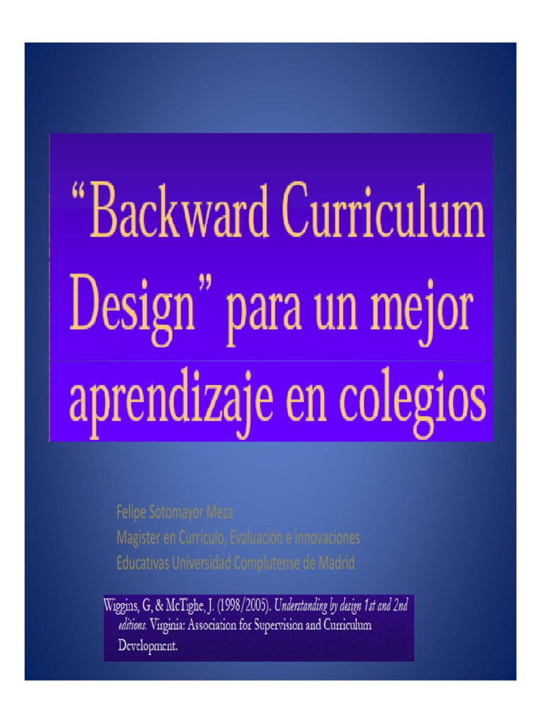 Backward Design Curriculum | PDF