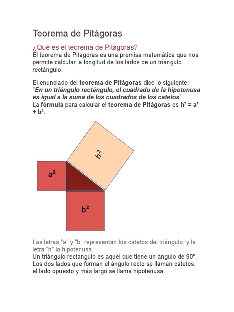 Teorema de Pitágoras | PDF