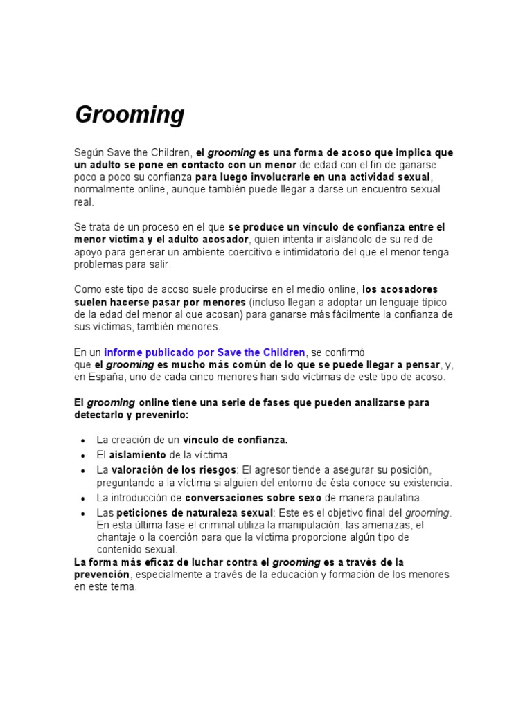 Grooming | PDF