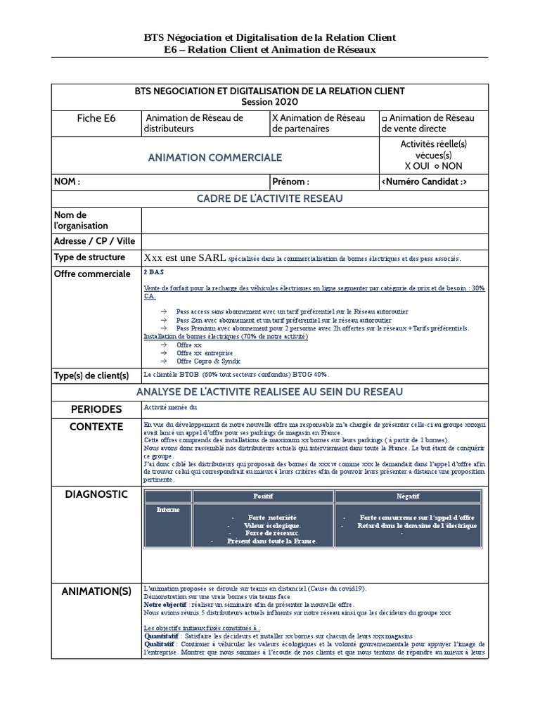Ob - 17dc6a - Exemple Fiche E6 Partenaires | PDF