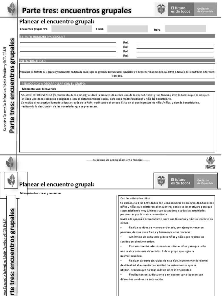Cuaderno de Acompanamiento Grupal Dimf Fami | PDF