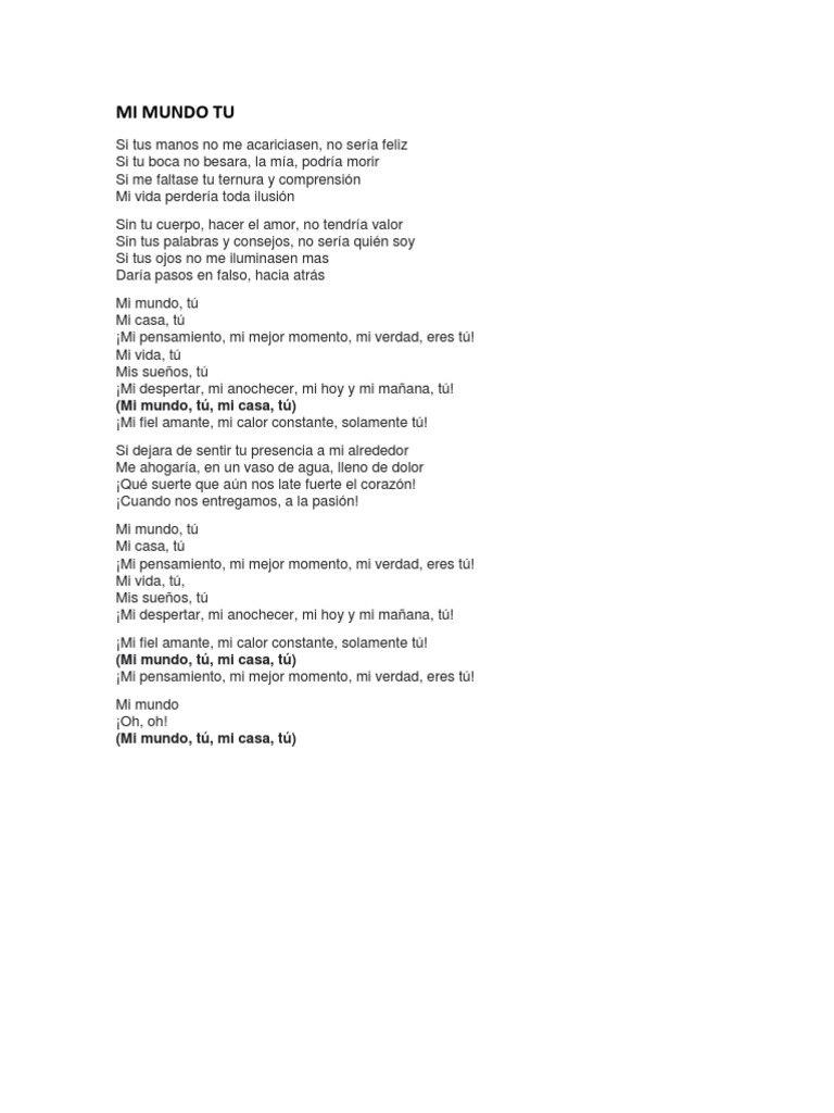 Mi Mundo Tu | PDF
