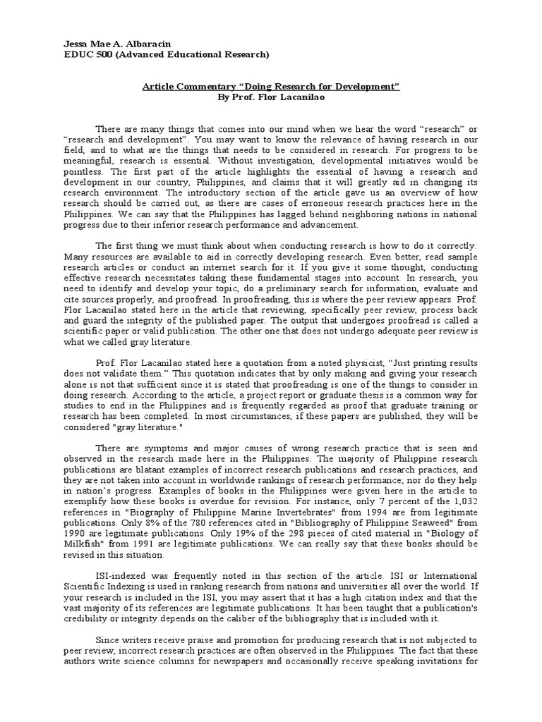 The Importance of Conducting Accurate Research Through Peer Review and ...