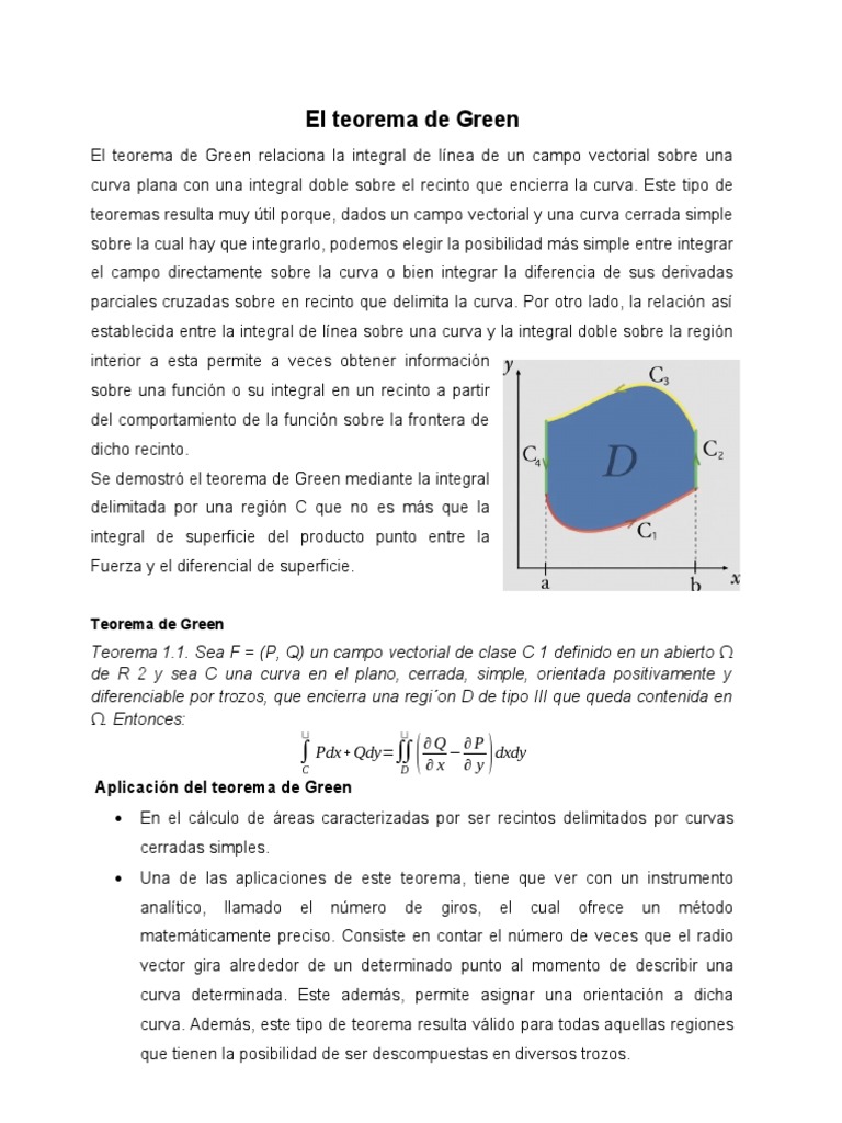 Teorema de Green y Stokes | PDF | Integral | Curva
