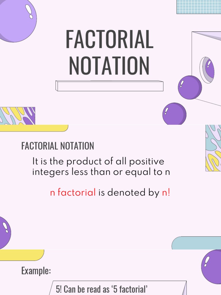 Factorial Notation | PDF