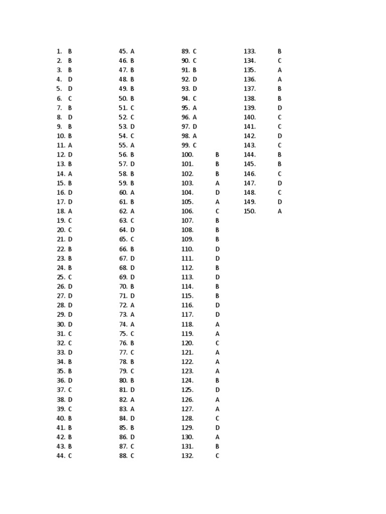Part 1 Answer Key | PDF
