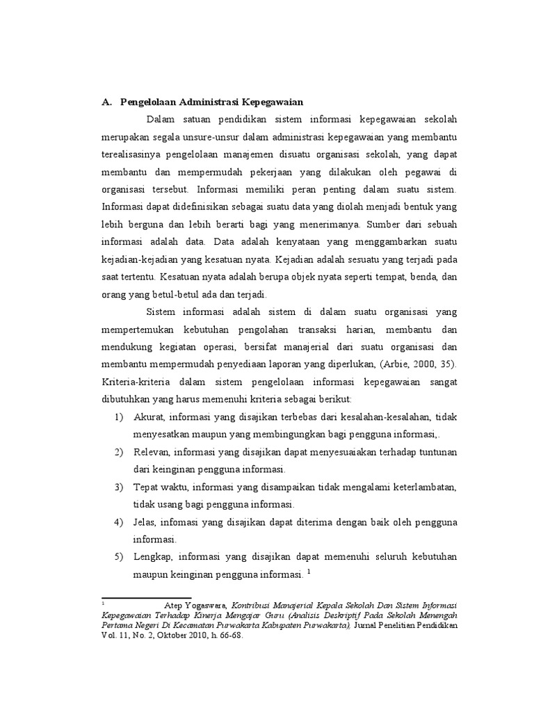 Pengelolaan Administrasi Kepegawaian | PDF