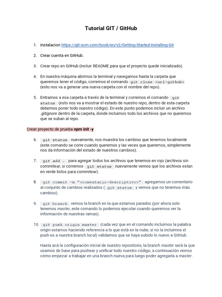 Tutorial Git | PDF | Informática | Desarrollo de software