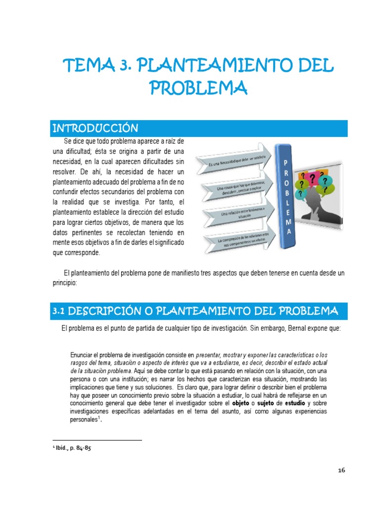 Tema 3. Descripción Del Problema | PDF | Conocimiento | Método científico