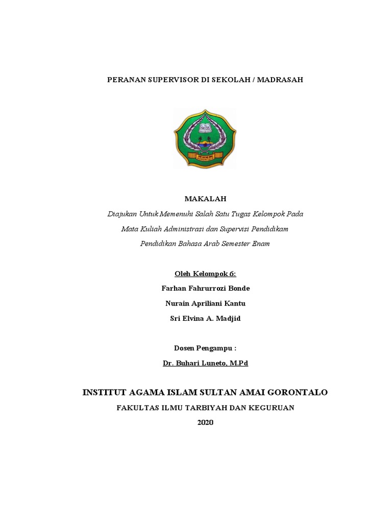 Peranan Supervisor di Madrasah | PDF