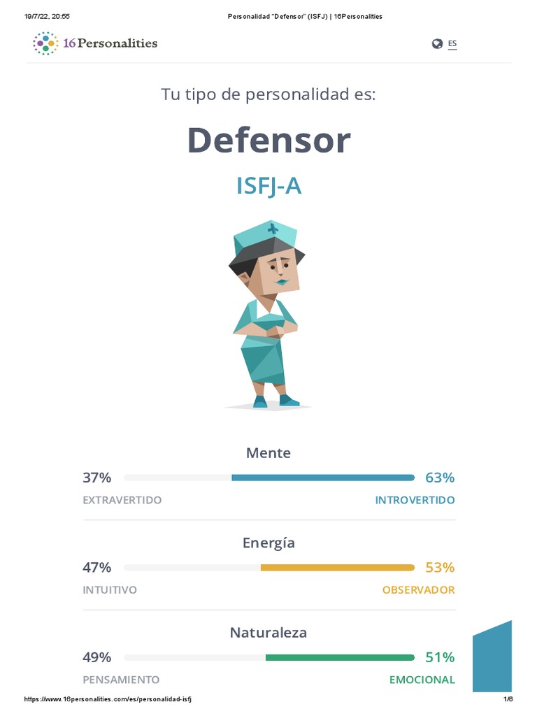 Personalidad "Defensor" (ISFJ) - 16personalities | PDF
