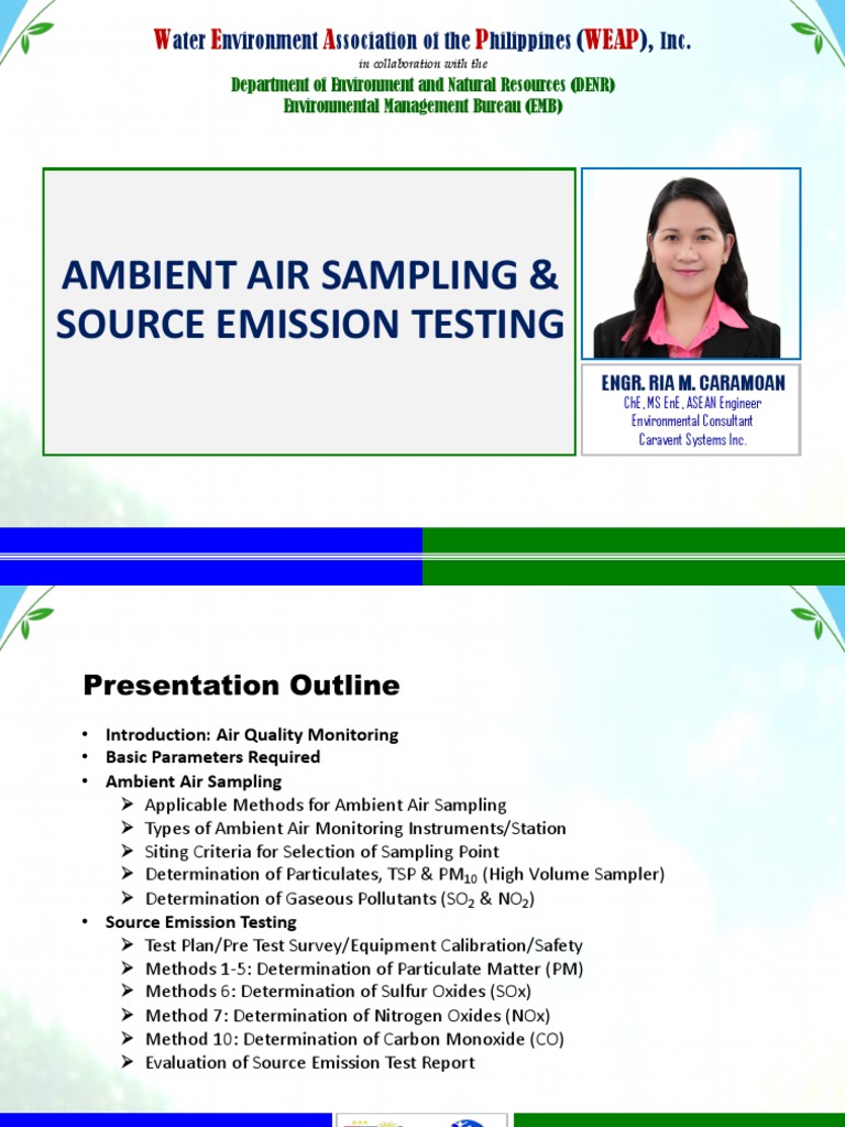 10.ambient Air Sampling and Source Emission Engr. Ria Caramoan. | PDF ...