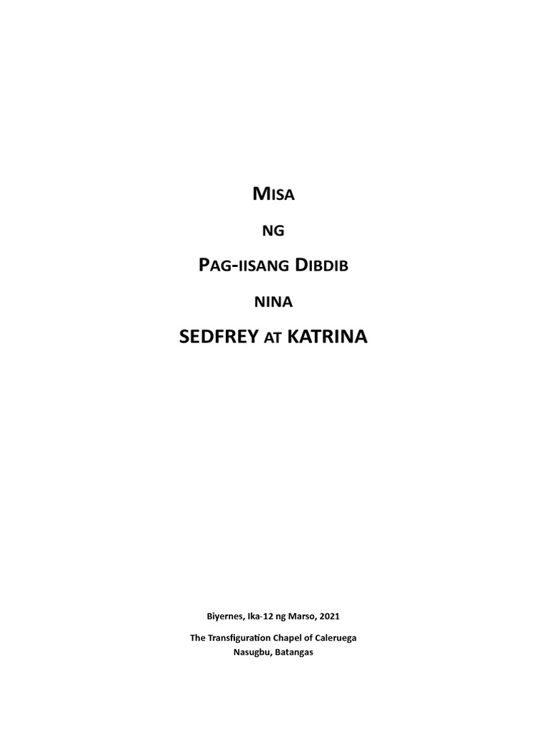 Tagalog Missalette | PDF