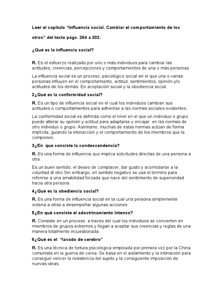 Influencia Social y Conformidad de Asch | PDF | Conformidad | Experimentar