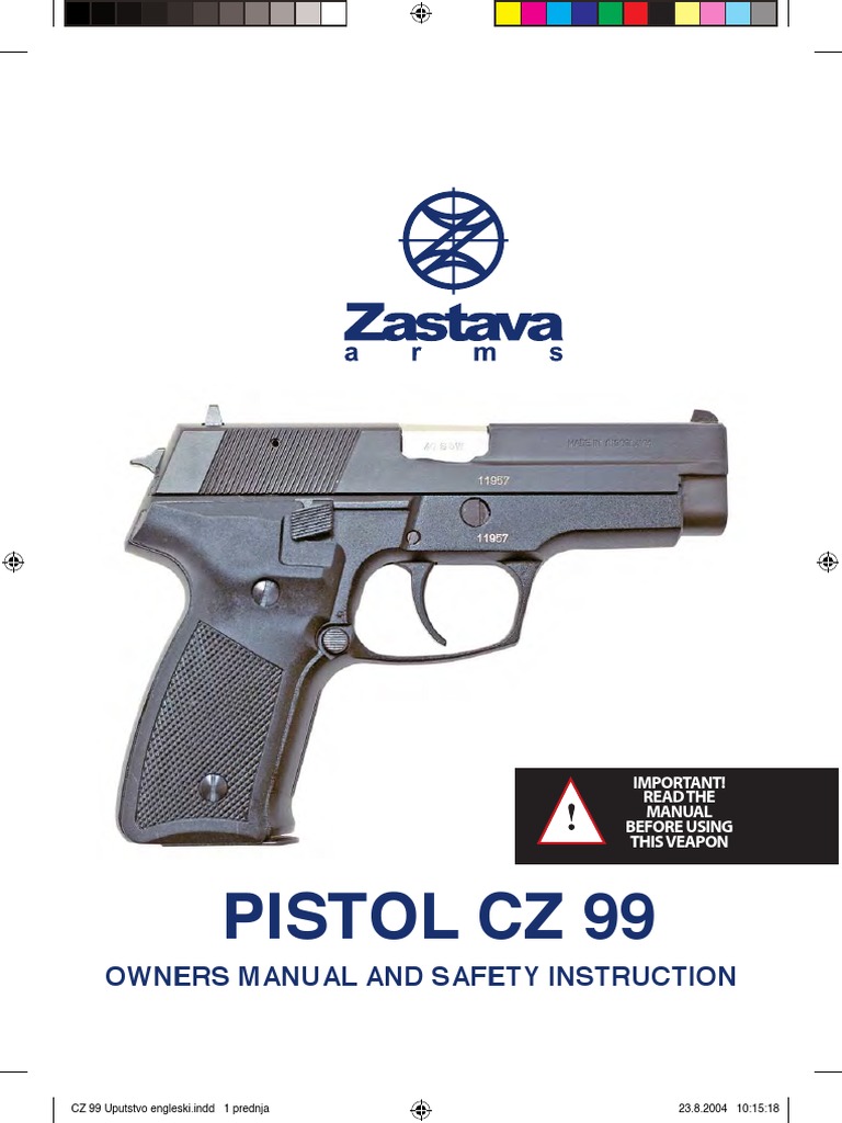 CZ 99 Manual ZA USA | PDF | Firearms | Trigger (Firearms)