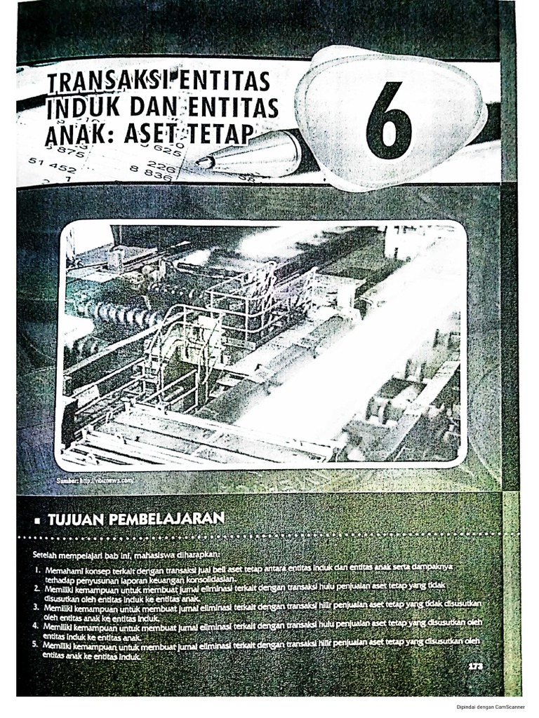 AKL BAB 6 Transaksi Entitas Induk Dan Entitas Anak Aset Tetap PDF | PDF