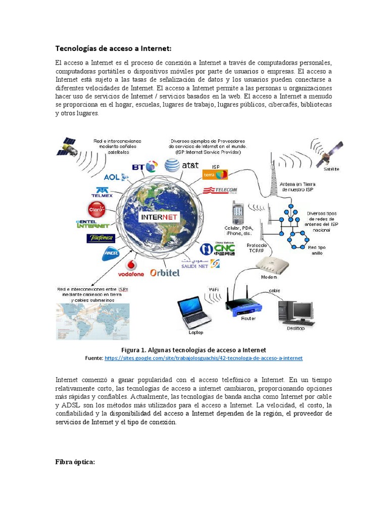 Tecnologías de Acceso a Internet | PDF | Línea de abonado digital ...
