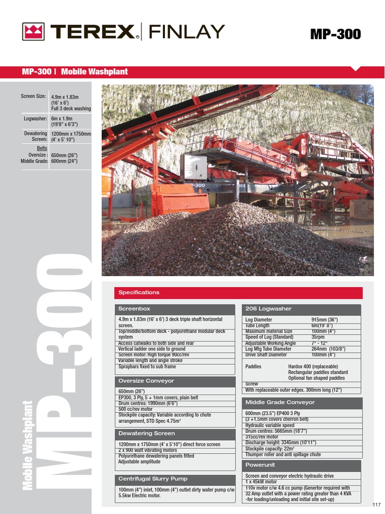 Terex Finlay MP-300 | PDF | Belt (Mechanical) | Pump