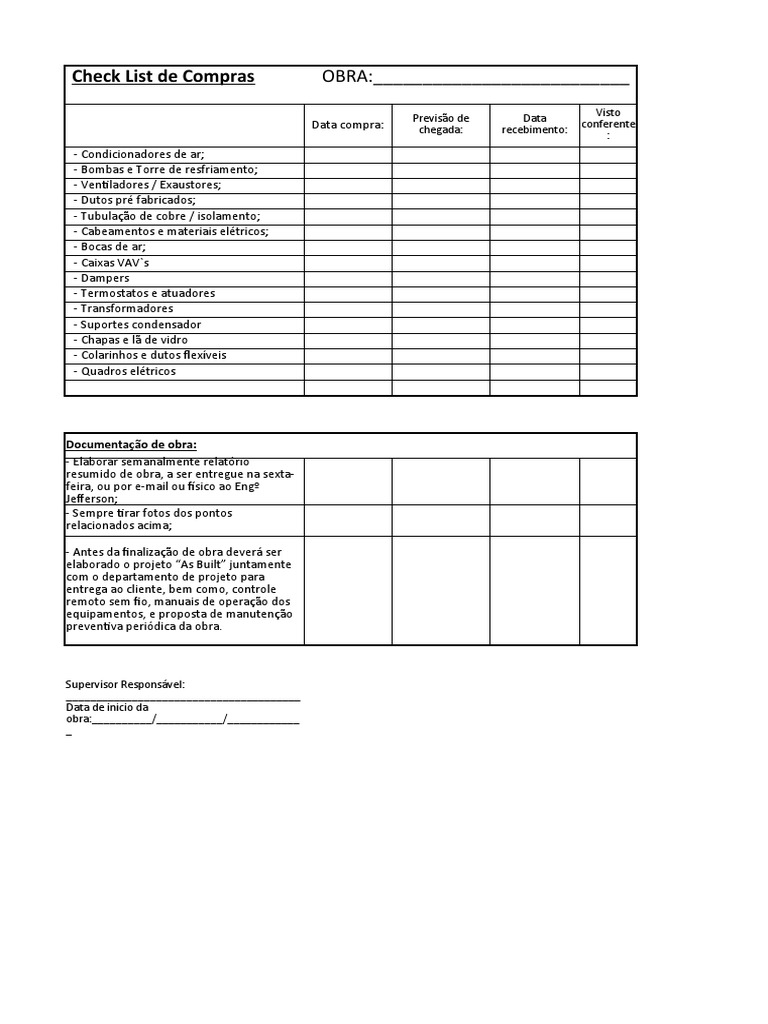 Check List Compras | PDF