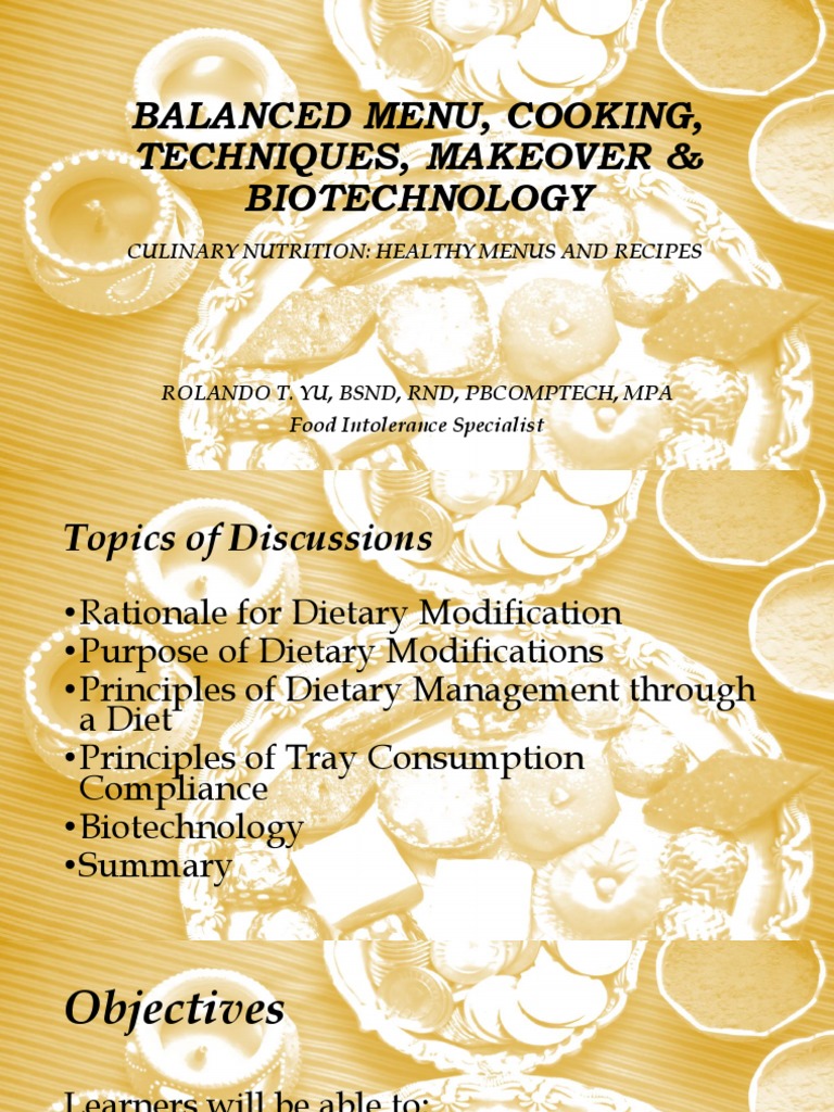 PUP - Culinary Nutrition - Healthy Menus and Recipes - MODIFICATION OF ...