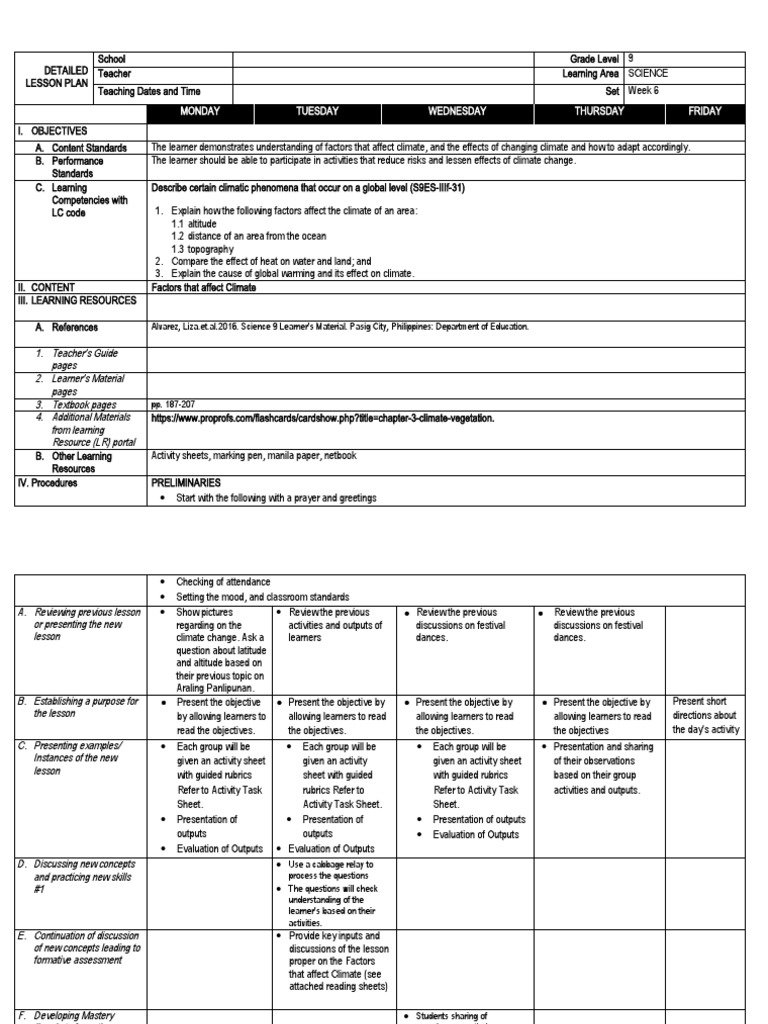 Daily Lesson Log | PDF