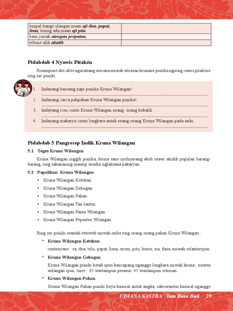 BAHASA BALI Kelas XII-3 UDIANA SASTRA | PDF