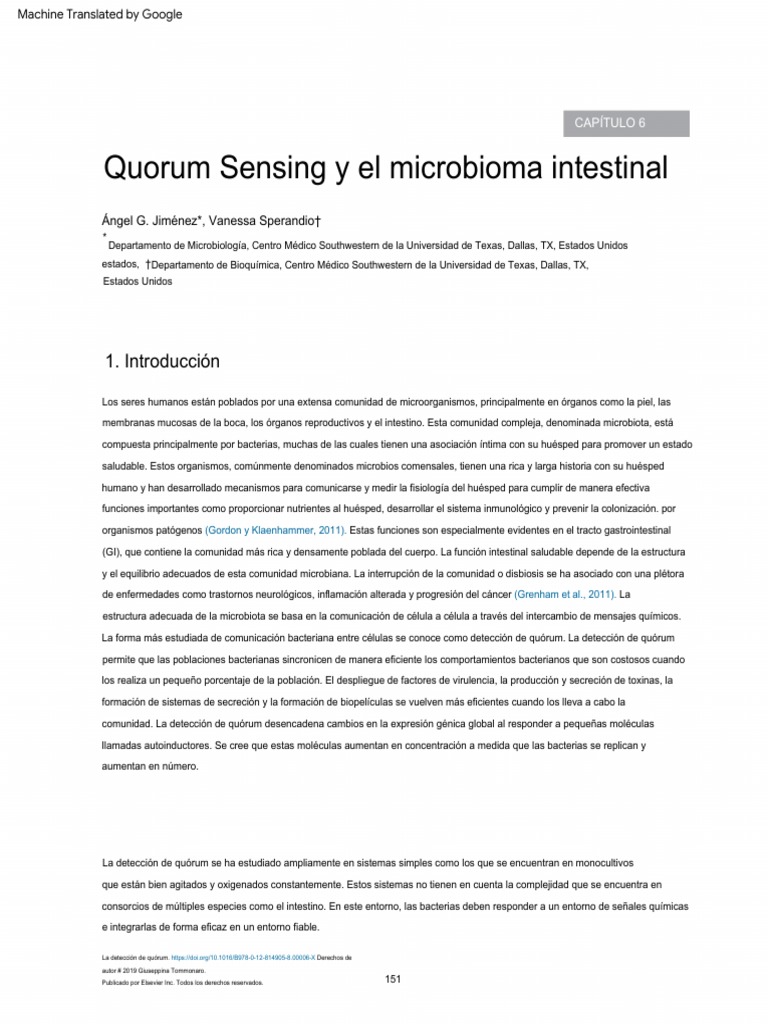 Chapter 6 - Quorum Sensing and The Gut Microbiome - 2019 - Quorum Sensing PDF | PDF ...